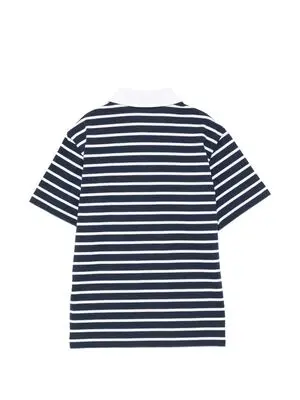 Balmain Striped Collared Polo Shirt