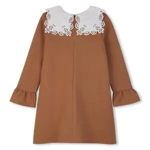 Chloé Lace-collar Ruffled-cuff Dress