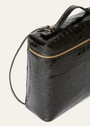 Loro Piana Extra Pocket Backpack With Gold Zippers