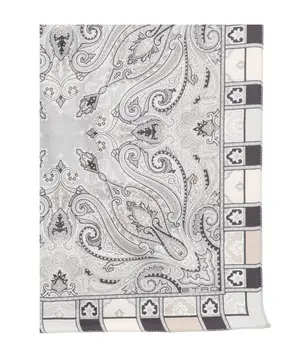 Etro Silk Pocket Square With Paisley And Medallion Motif - No
