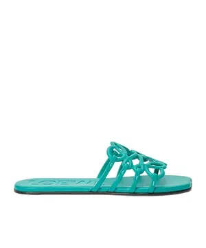 Loewe Petal Anagram Slide In Soft Calfskin