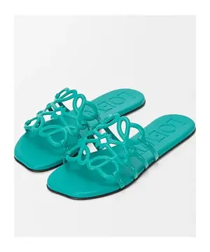 Loewe Petal Anagram Slide In Soft Calfskin