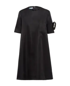 Prada Re-nylon Gabardine Dress With Enamel Logo