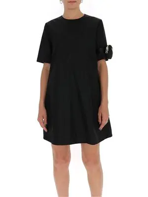 Prada Re-nylon Gabardine Dress With Enamel Logo