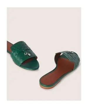 Loro Piana Open Toe Flat Slippers