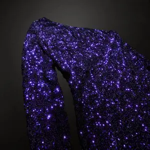 Gucci One-shoulder Sequin Dress With Long Sleeve