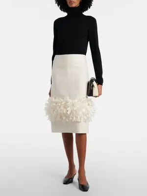 TOTEME Feather Trim Skirt