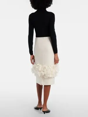 TOTEME Feather Trim Skirt