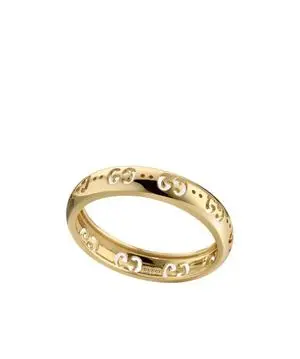 Gucci 18k Gg Icon Ring - Yellow