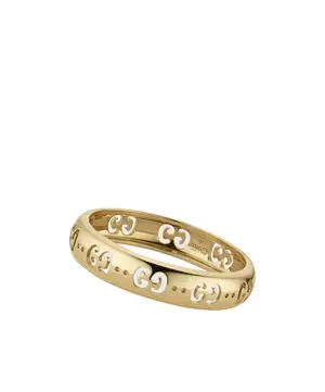 Gucci 18k Gg Icon Ring - Yellow