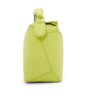 Loewe Mini Puzzle Bag In Classic Calfskin - Fennel