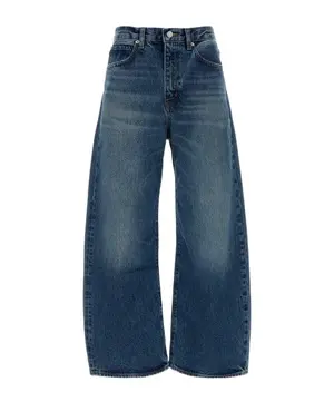 FRAME Washed Wide-leg Jeans - Blue