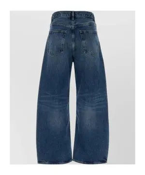 FRAME Washed Wide-leg Jeans - Blue