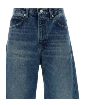 FRAME Washed Wide-leg Jeans - Blue