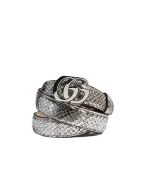Gucci Cut Gg Marmont Skinny Belt