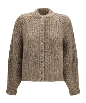 Brunello Cucinelli Sequined Cardigan - Brown