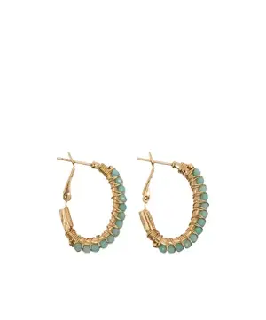 Gas Bijoux Creole Lyre Earrings - Yellow