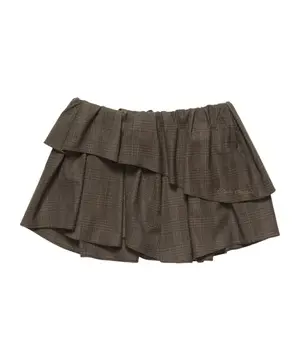 Acne Studios Short Pleated Wool Skirt