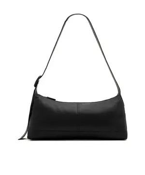 AMI Paris Small Taurillon Leather Etienne Crossbody Bag - Black
