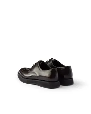 Prada Brushed Leather Lace-up Shoes