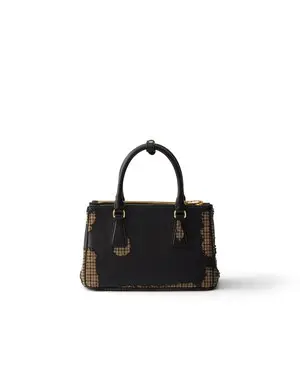 Prada Galleria Small Nappa Leather And Wool Bag