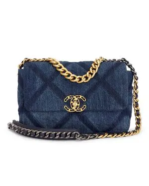 FWRD RENEW Chanel Denim Medium 19 Flap Bag