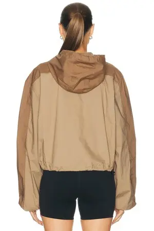 SKIMS Woven Cotton Half Zip Jacket