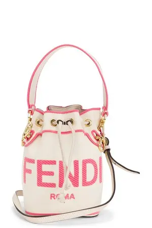 Fendi Mini Mon Tresor Bucket Bag - White