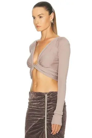 Rick Owens Crop Wrap Cardigan