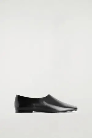 Cos Square-toe Leather Flats