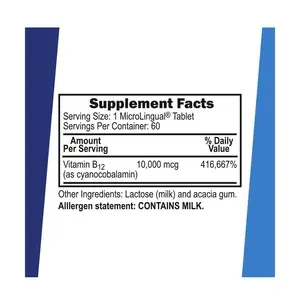 SUPERIOR SOURCE No Shot Vitamin B-12 Cyanocobalamin 10000 Mcg Sublingual Tablets