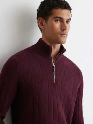REISS Douglas Wool Half-zip Jumper