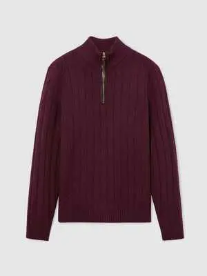 REISS Douglas Wool Half-zip Jumper