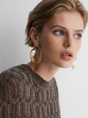 ATELIER Cashmere-silk Geometric Knit Jumper