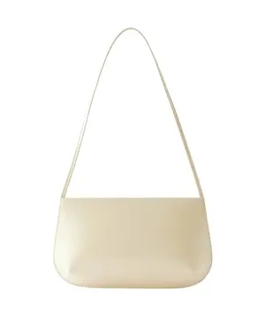 FANE Leather Shoulder Bag - Ecru