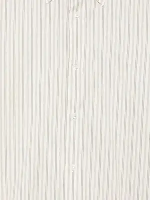 Auralee Cotton And Silk Striped Shirt