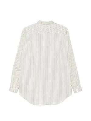 Auralee Cotton And Silk Striped Shirt