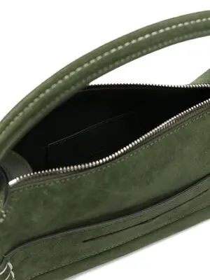 JW Anderson Loafer Small Leather Shoulder Bag - Green