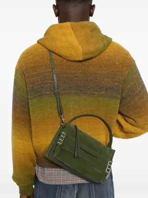 JW Anderson Loafer Small Leather Shoulder Bag - Green