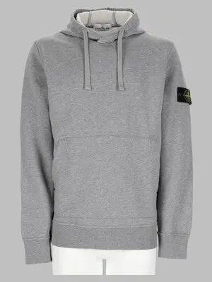 Stone Island Felpa Con Patch Logo E Cappuccio