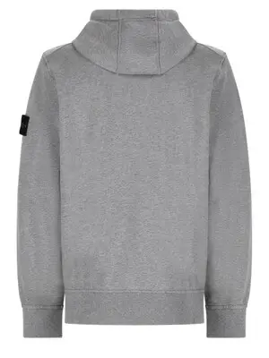 Stone Island Felpa Con Patch Logo E Cappuccio