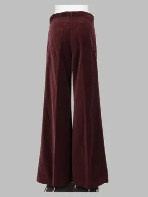 Aspesi Cotton Velvet Wide Leg Trousers - Bordeaux