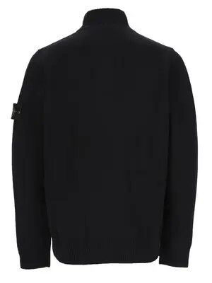 Stone Island Maglia Con Bottoni E Patch Logo