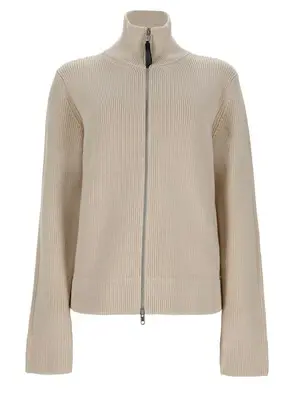 MAISON MARGIELA Cardigan Con Zip - Beige