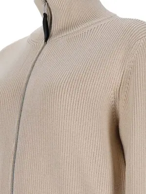 MAISON MARGIELA Cardigan Con Zip - Beige