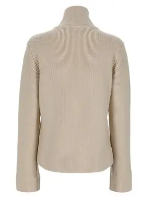 MAISON MARGIELA Cardigan Con Zip - Beige