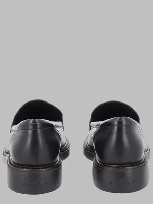 Hogan H704 Leather Loafers - Black