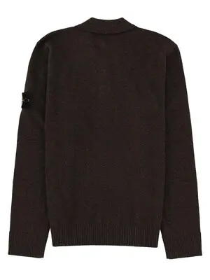 Stone Island Polo In Maglia Con Patch Logo