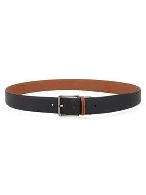 Zegna Reversible Leather Belt - Black