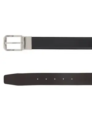 Zegna Z" Monogram Reversible Leather Belt
